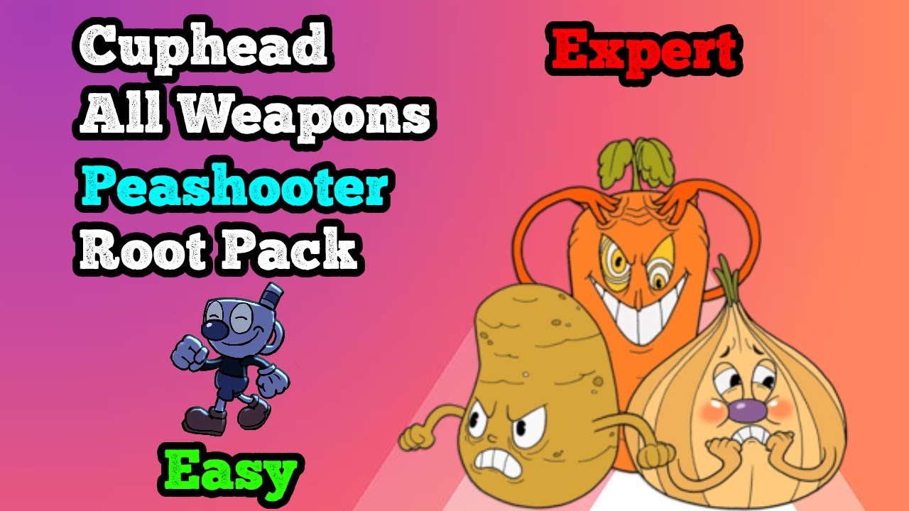 Cuphead (Root pack) peashooter - YouTube