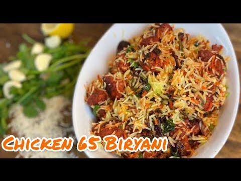 Chicken 65 Biryani | Fried Chicken Biryani | Hyderabadi chicken 65 ...