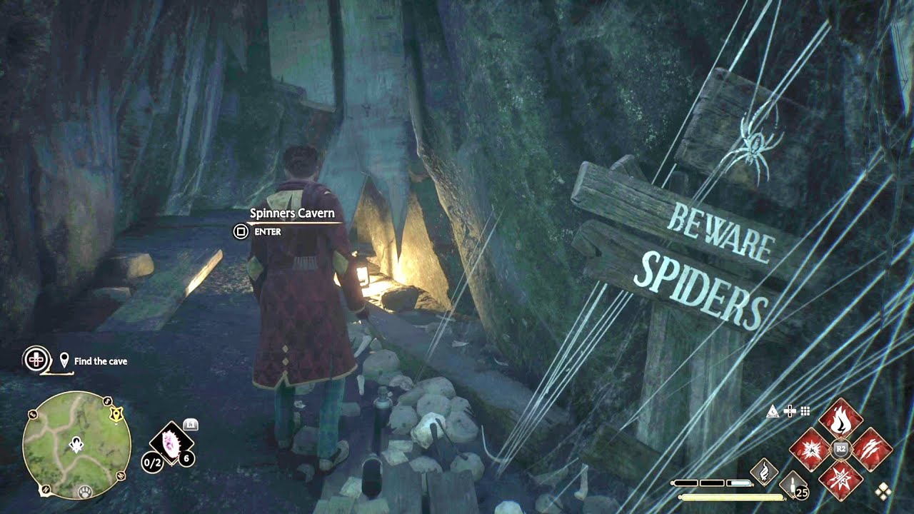 Hogwarts Legacy. Giant spider infested cave. Spinners Cavern! PS5 60FPS ...