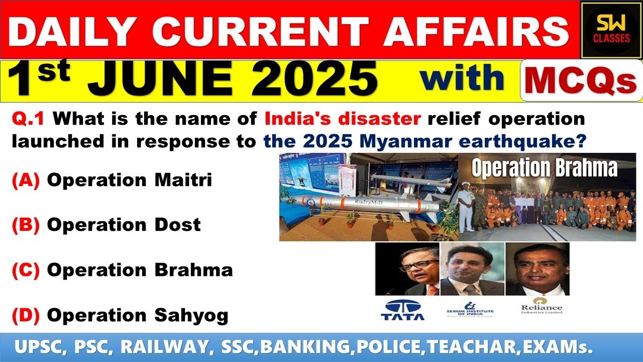 1st June 2025 | Daily Current Affairs 2025 | Current Affairs Today | # ...