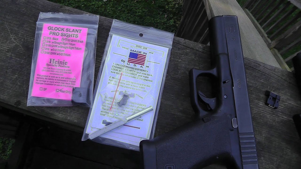 Original Glock Sight Fail and Heinie Over 50 Replacement - YouTube