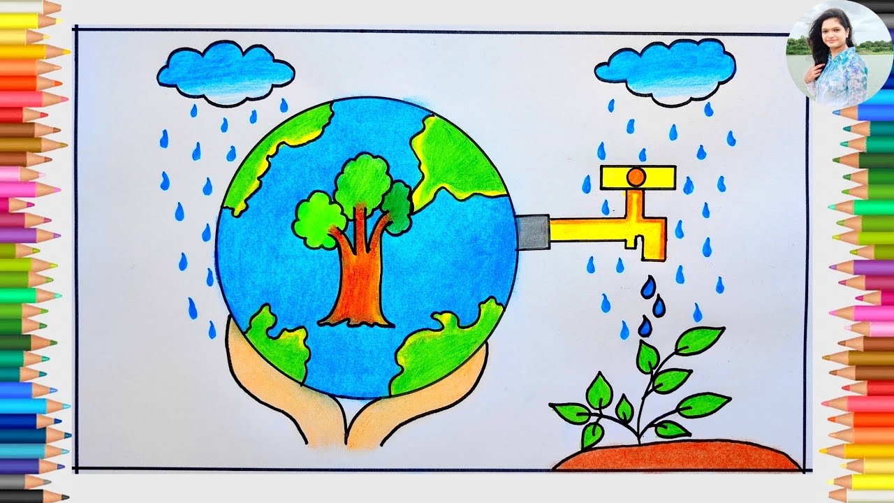 World Water Day Drawing | Save Water Save Life Drawing | Water Day ...