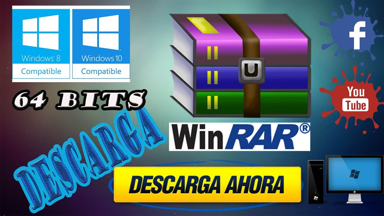 DESCARGAR WINRAR ACTUALIZADO 2018-WINDOWS 10,8,7 64 BITS - YouTube