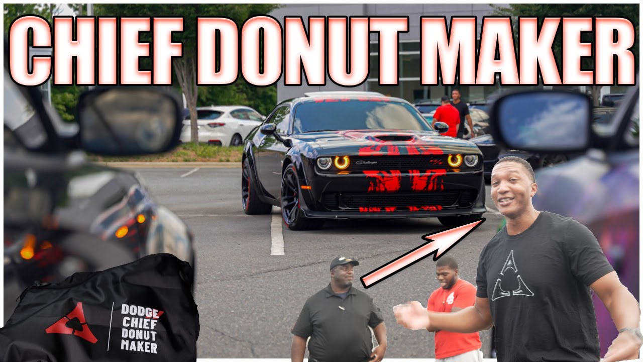 Dodge "CHIEF DONUT MAKER" showed up in his 2022 Dodge Challenger ...