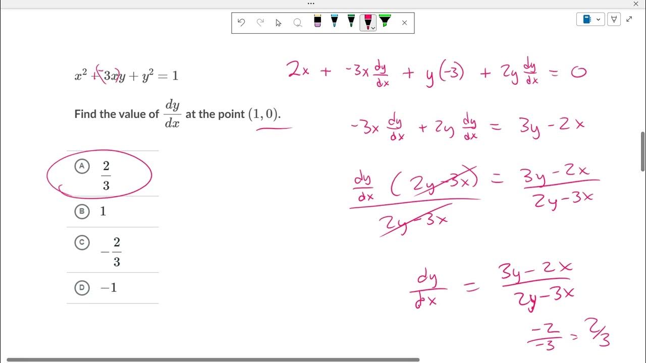2024 2025 AP Calc Implicit Differentiation and Derivatives of Inverse ...