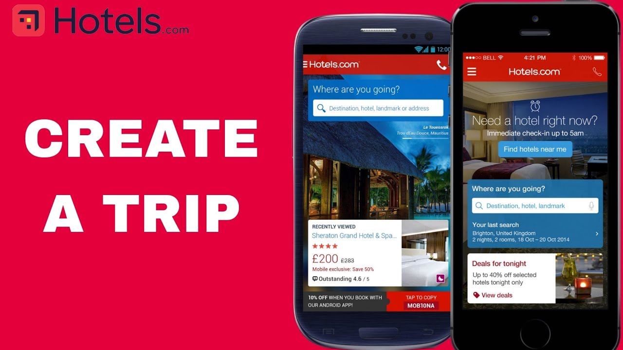 How To Create A Trip On Hotels.Com App - YouTube