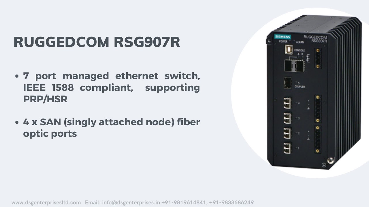 Siemens Ruggedcom RSG900R Family- DSG Enterprises - YouTube