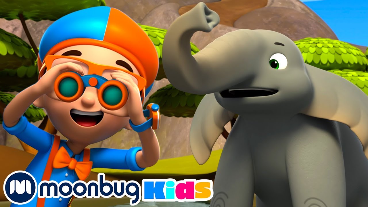 Blippi's Elephants Adventure!! @BlippiWonders | Explore With Me! - YouTube