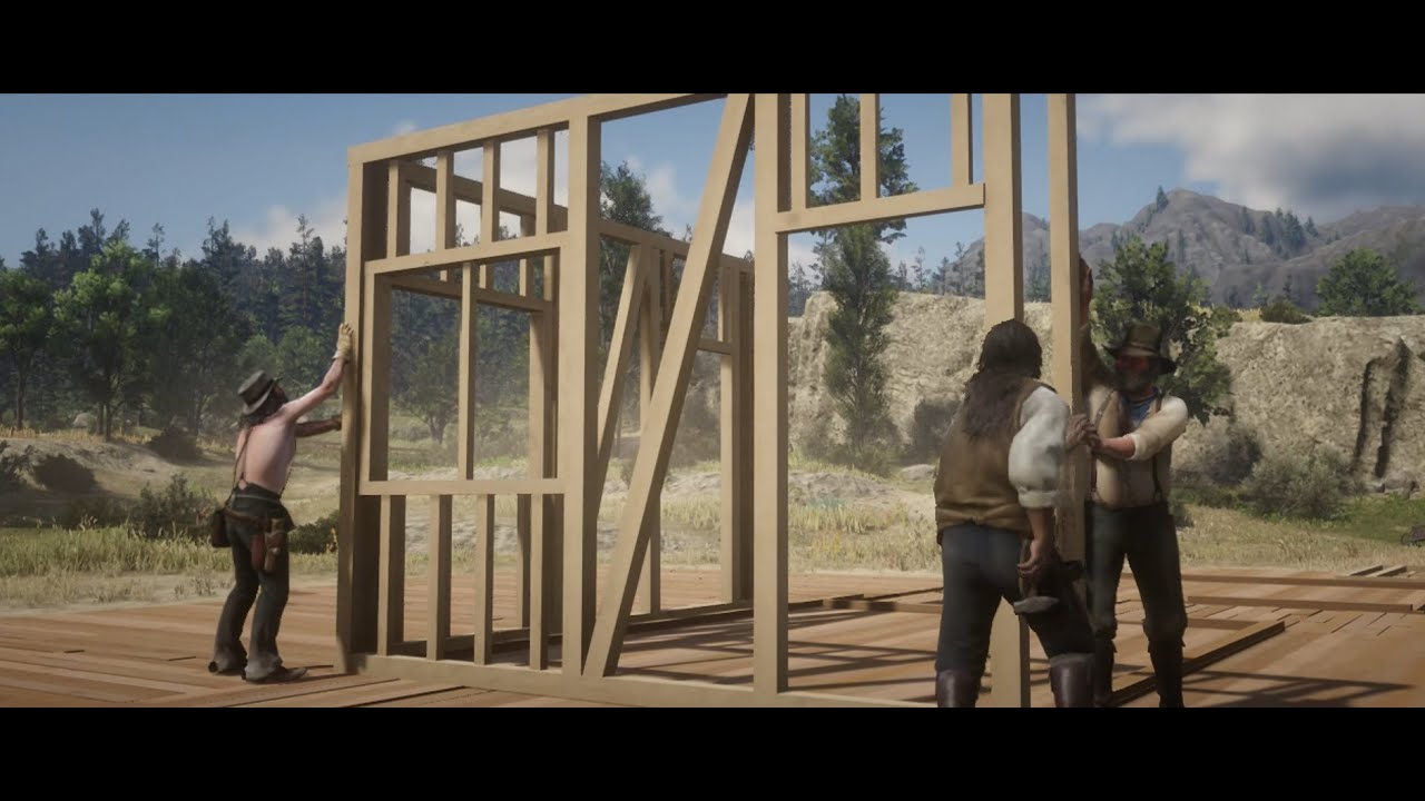 Red Dead Redemption 2 - BUILDING A NEW HOUSE - YouTube