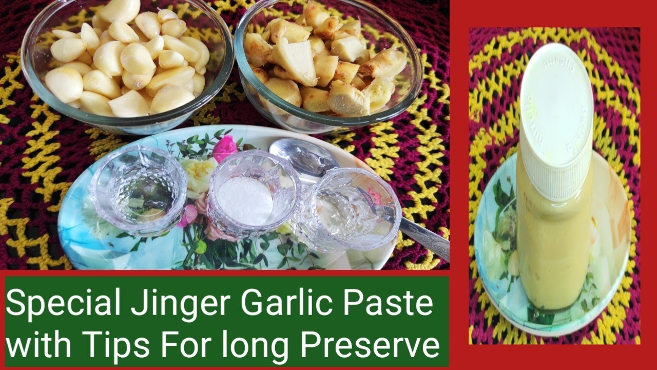Jinger Garlic Paste Recipe | Adrak Lasan Paste Recipe | Adrak Lesun ...