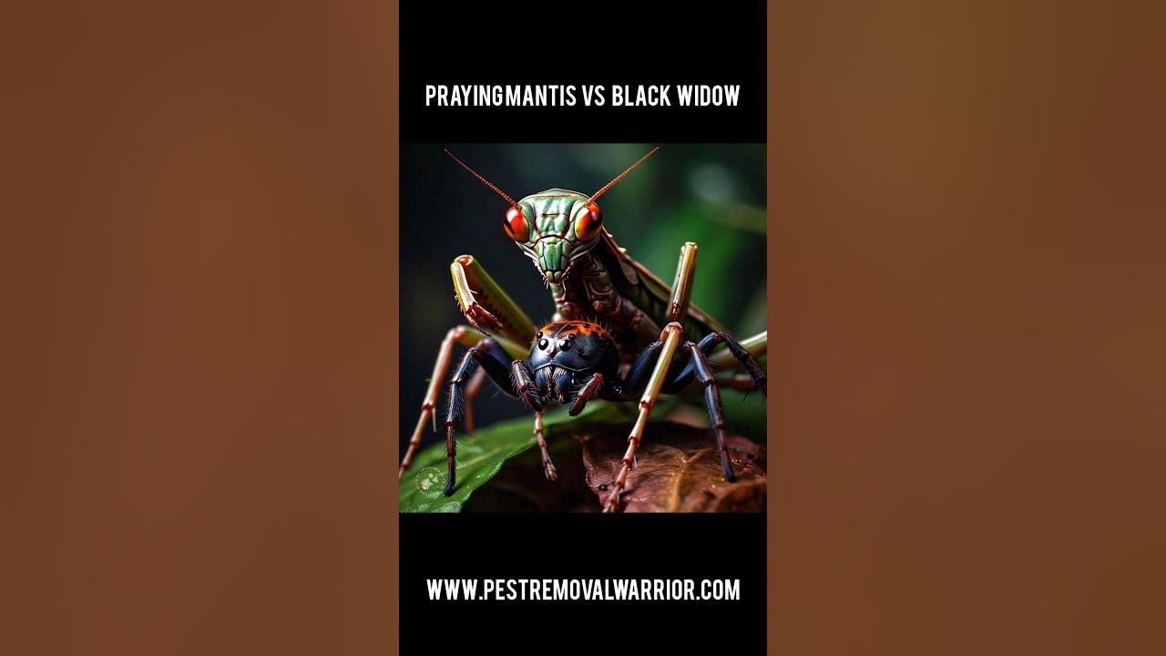 Praying Mantis Vs Black Widow #prayingmantisofinstagram #prayingmantis ...