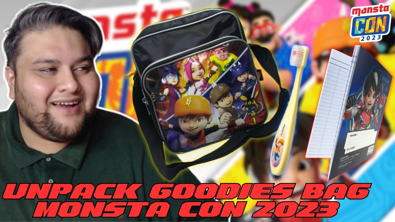 Unpacking Goodie Bag Monsta Con 2023 - YouTube