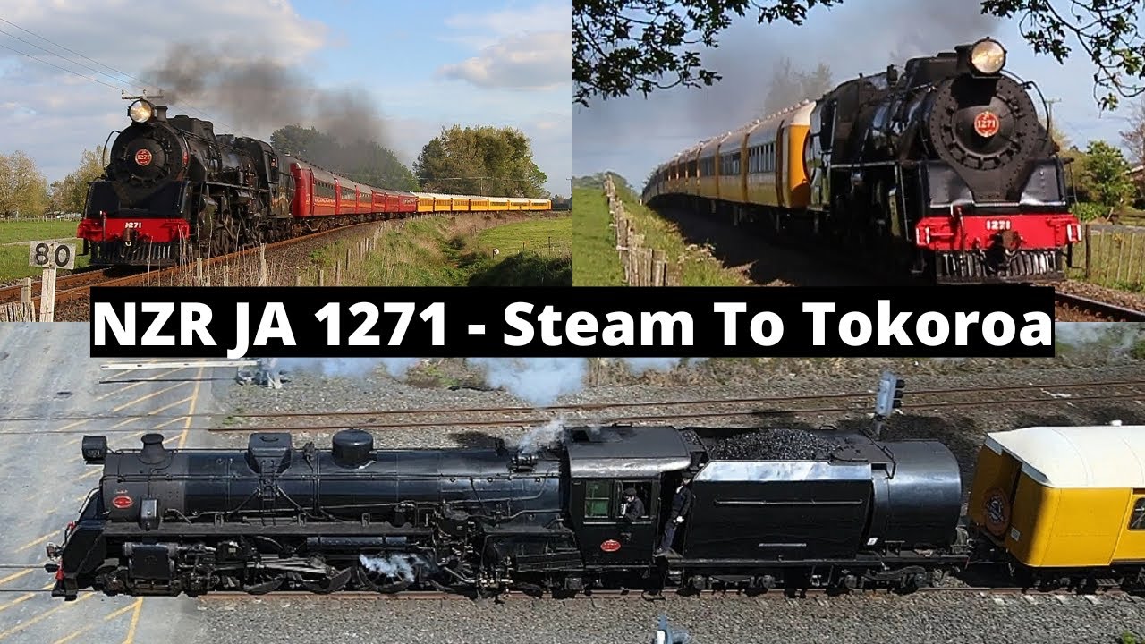 NZR JA 1271 - Steam to Tokoroa (HD) (Drone Footage) - YouTube
