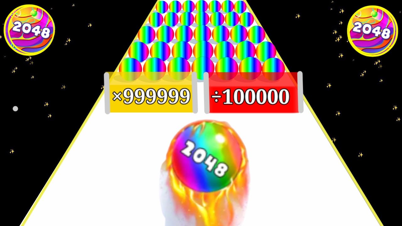 🏈 run infinity - Ball run 2048 max Level Up balls Mobile Gameplay ...