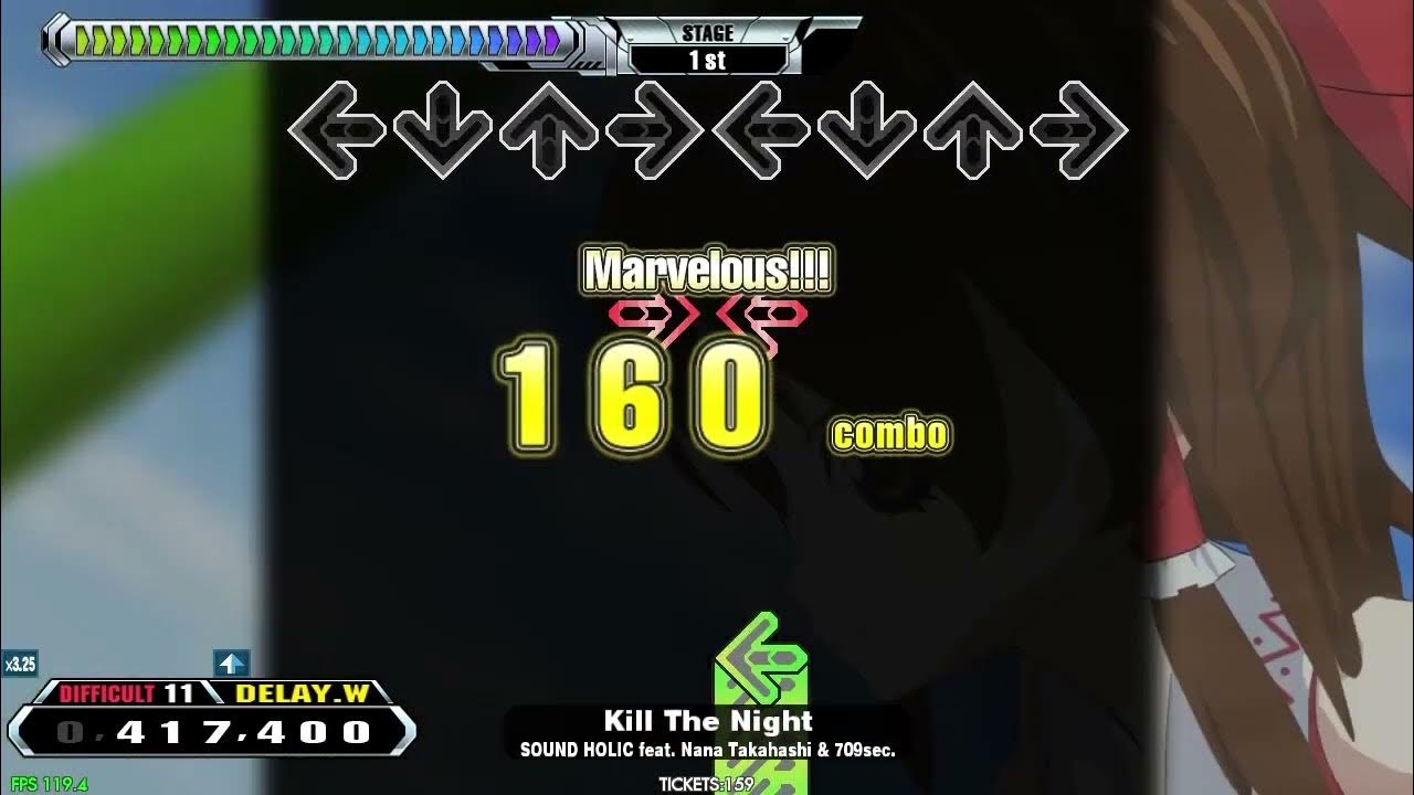 【LV11】DDR / Kill The Night - DIFFICULT DOUBLE with handclap - YouTube
