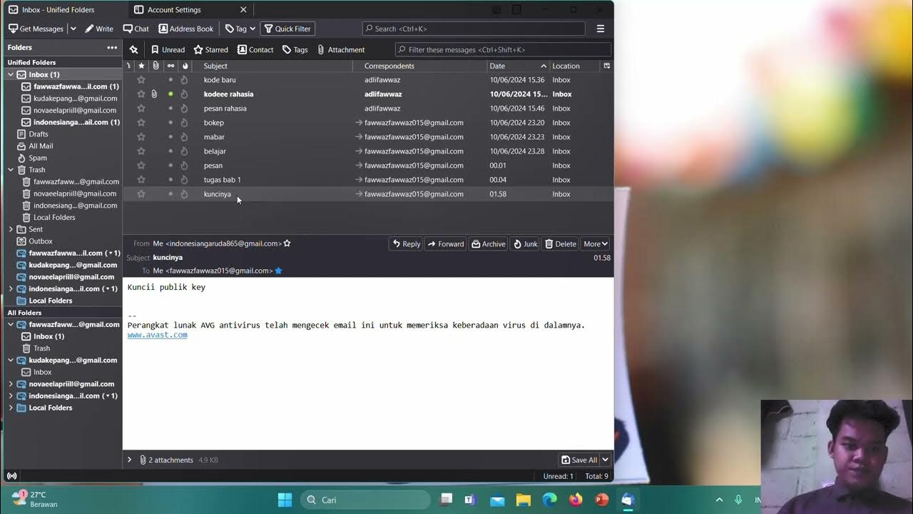 Tutorial OpenPGP menggunakan Mozilla Thunderbird - UAS KRIPTOGRAFI STMIK KOMPUTAMA MAJENANG ...