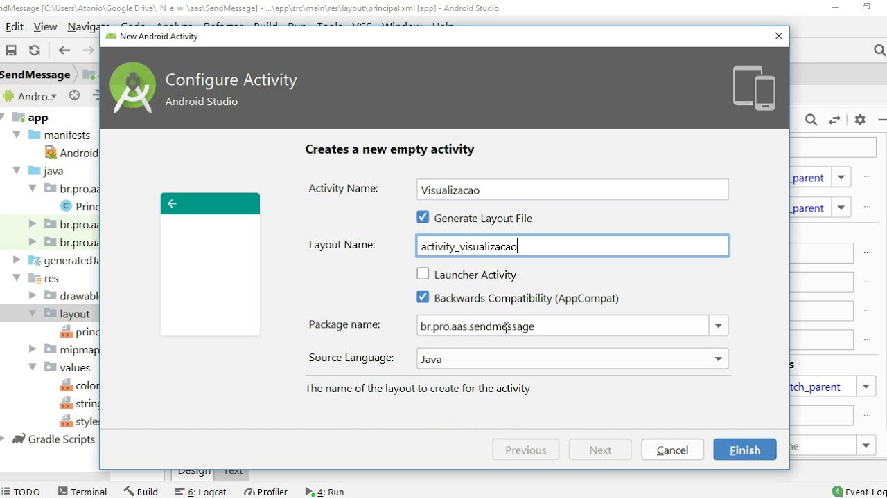 SendMessage 010 Adicionando nova activity - YouTube