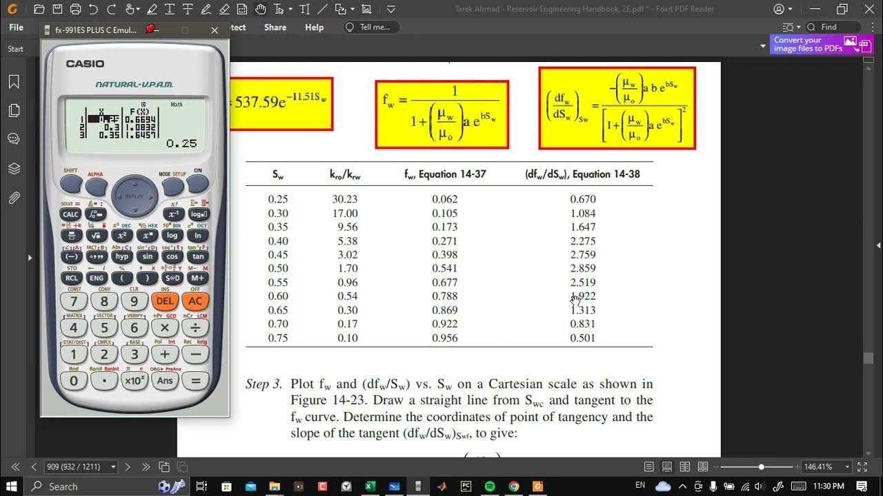 Waterflooding | frontal advanced equation | example 4 - YouTube