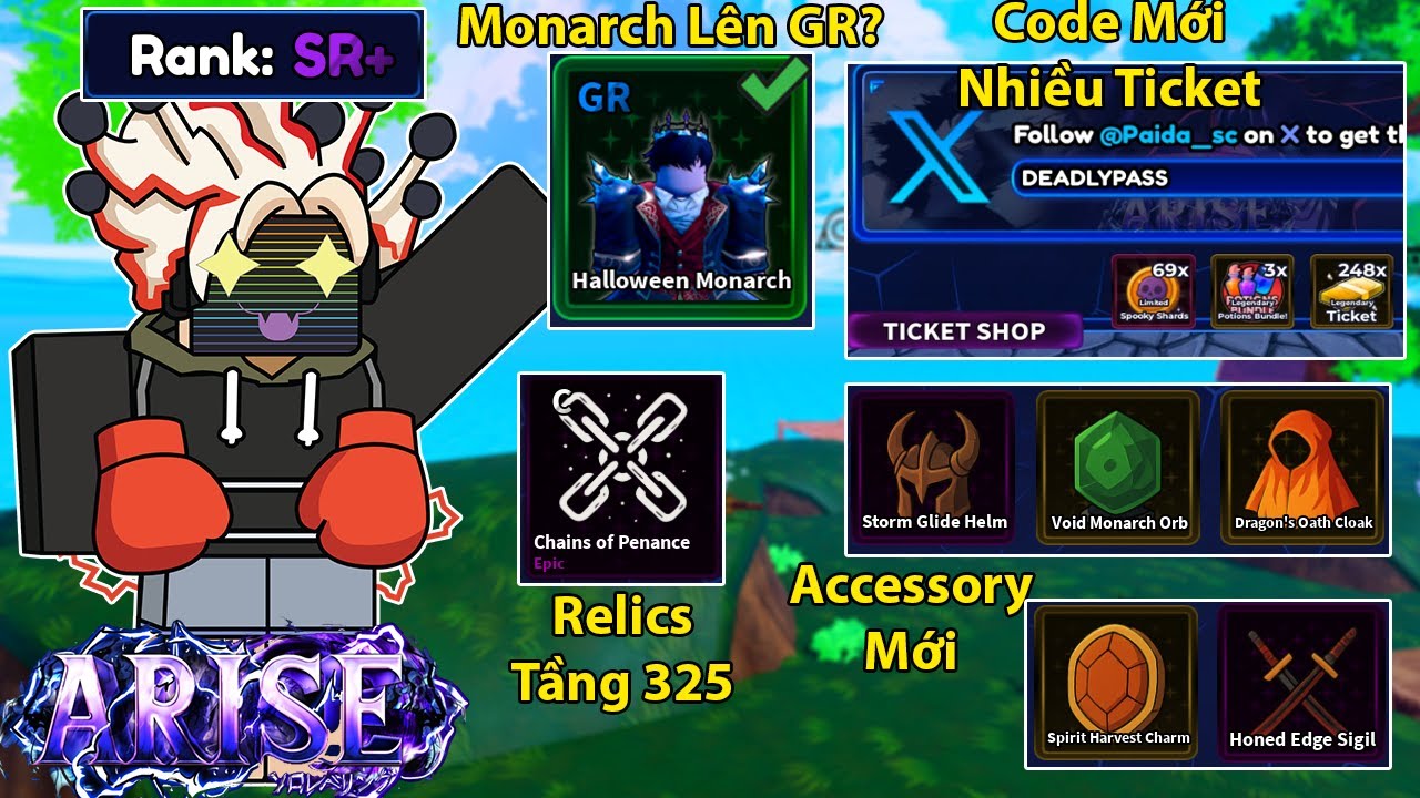 Update Mới Monarch GR? Và Hệ Thống Player SR+ Với Phụ Kiện Mới + CODE ...