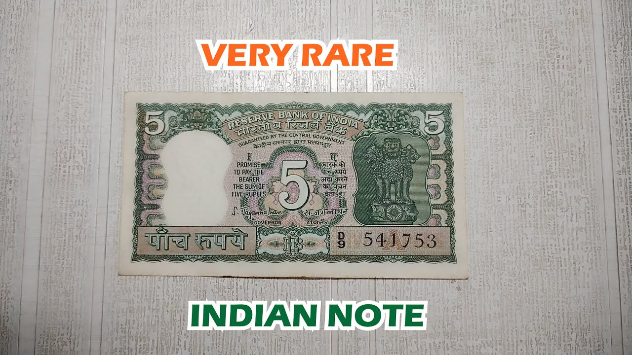 5 Rupees Indian note of 1970 #indiancurrency #rarenotes #currency ...
