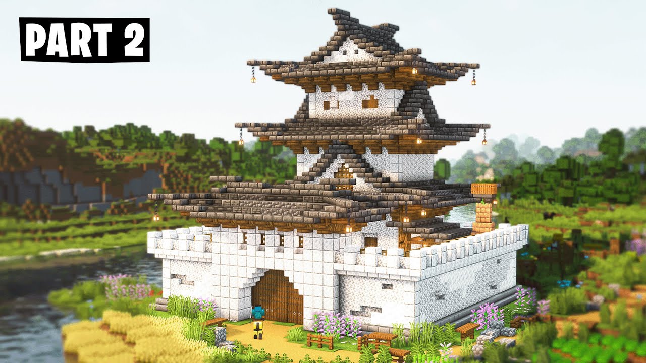 How to Build a Japanese Castle Base / House in Minecraft - [Part 2/3 ...