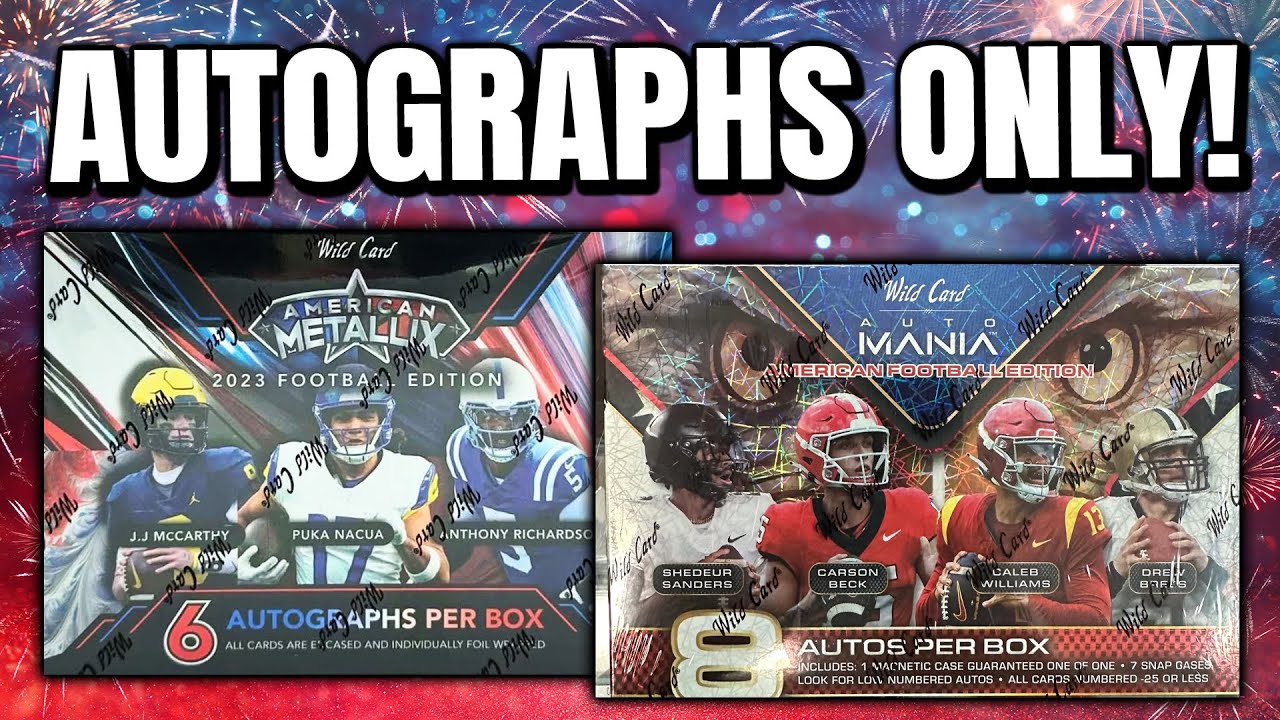 AUTOGRAPHS ONLY!! | 2023 Wild Card American Metallix & 2024 Automania ...