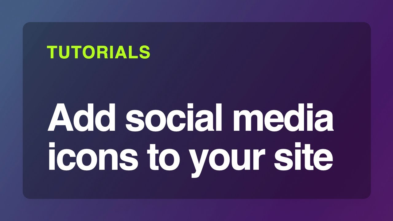 Social Media Button Generator