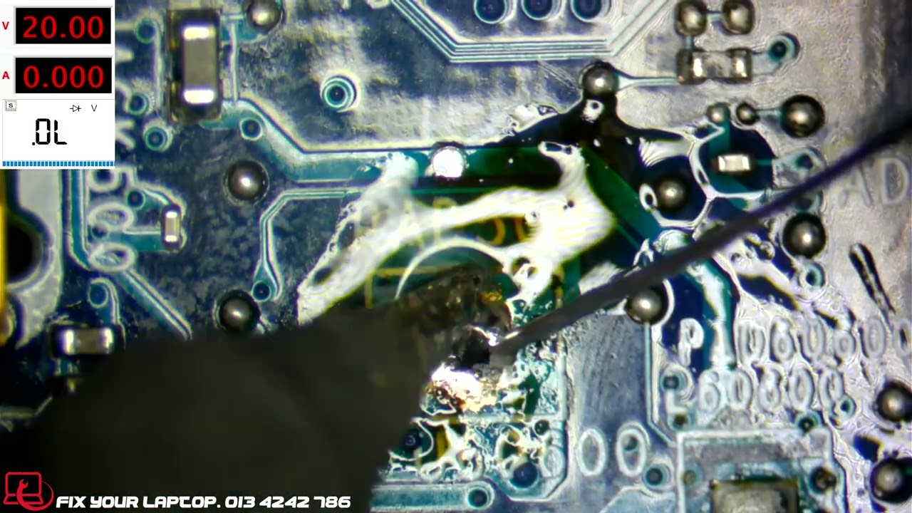 HP 14s-dk Motherboard Repair - Water Damage - YouTube