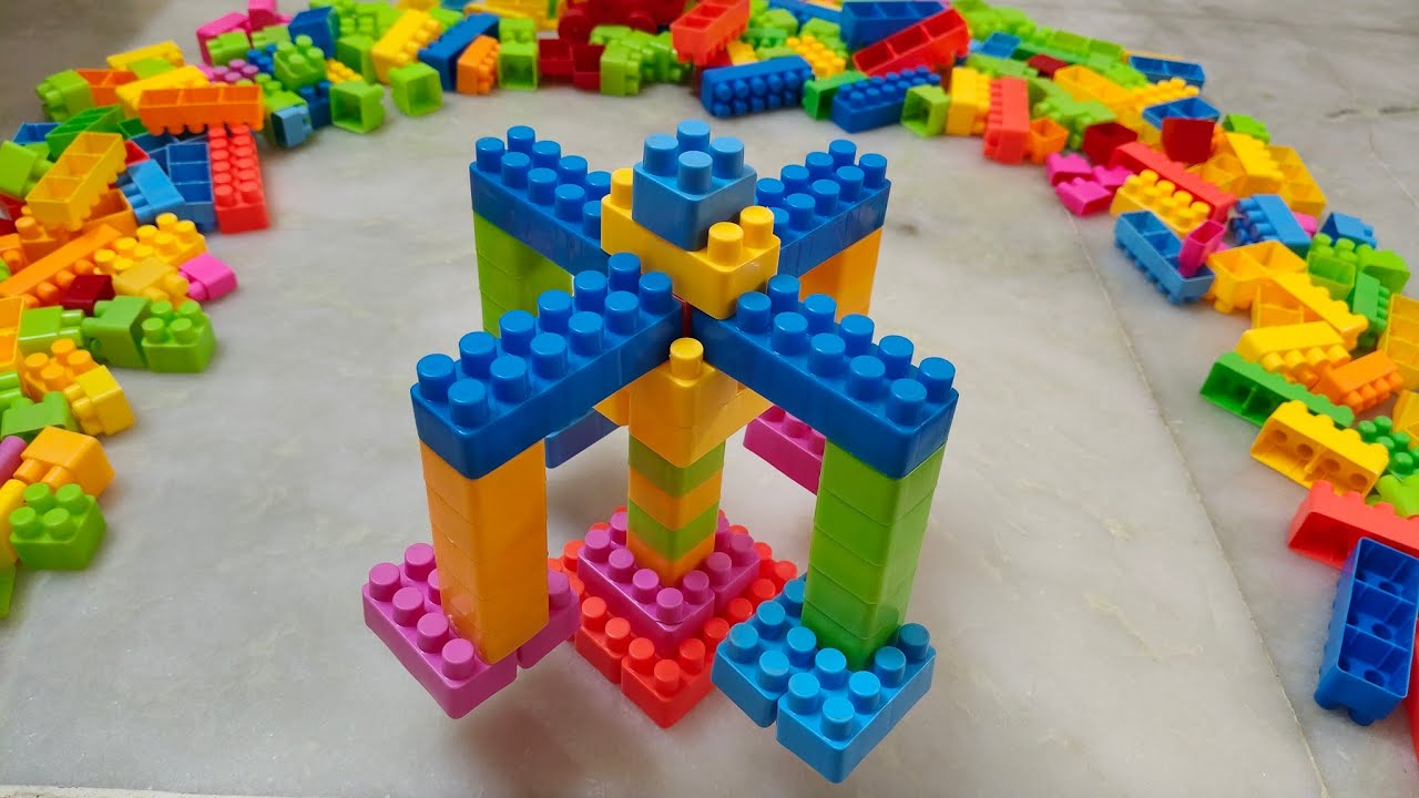 ASMR Satisfying building a DIY amusement ride using building blocks ...