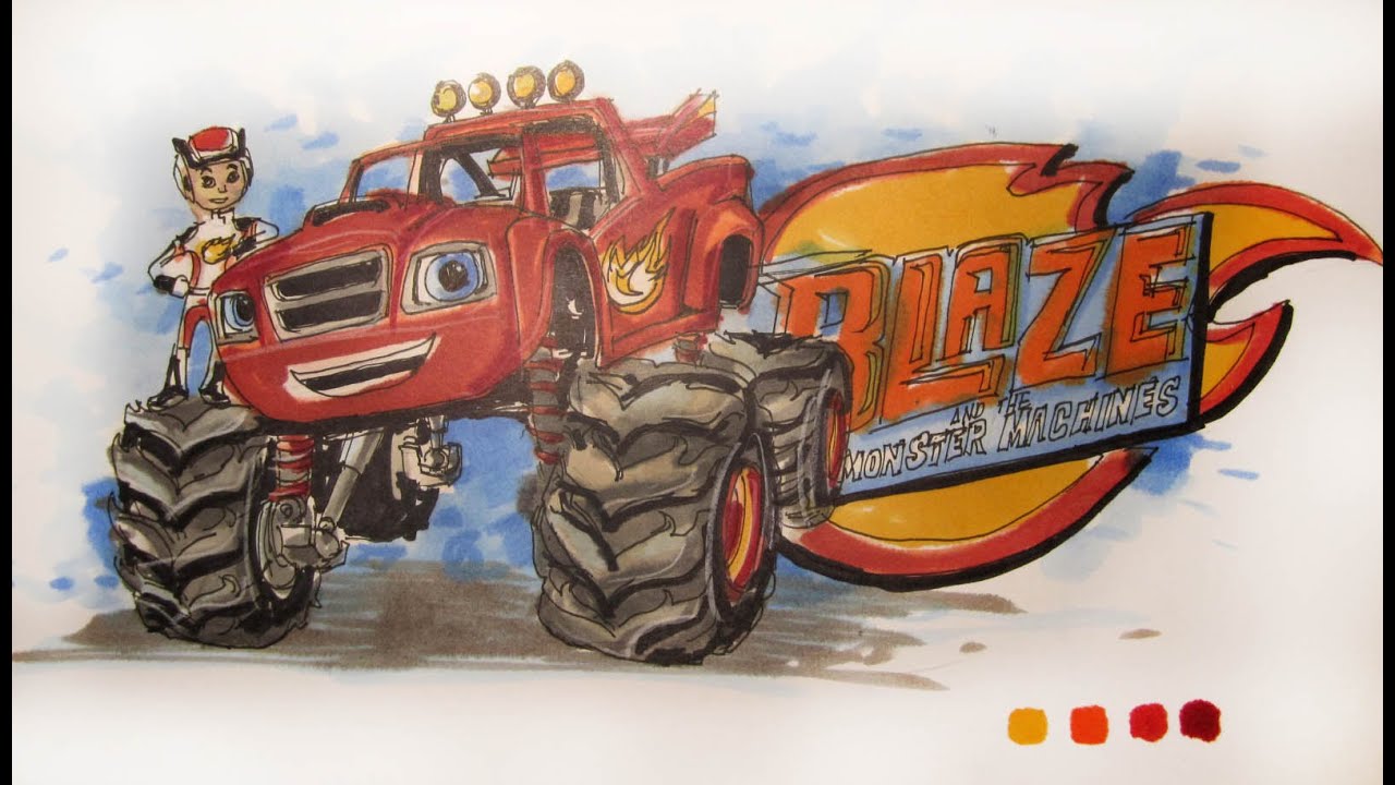 Cartoon Series: Nick Jr's Blaze and the Monster Machines Time-Lapse ...