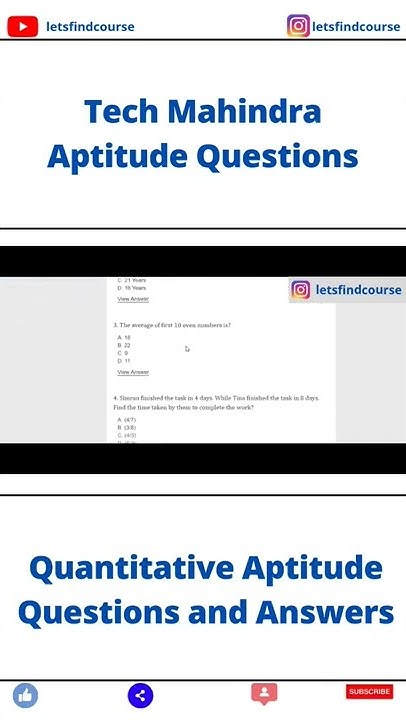 Tech Mahindra Aptitude Questions with Answers #shorts - YouTube