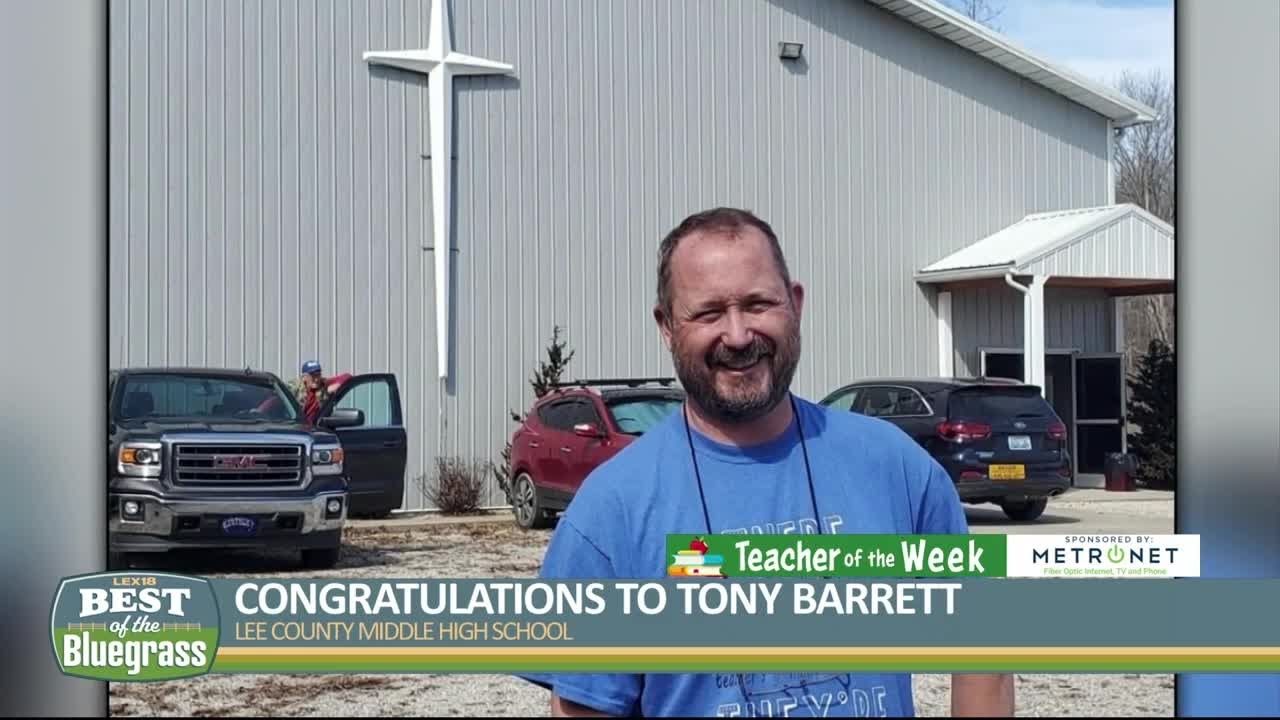 Teacher of the Week: Tony Barrett - YouTube