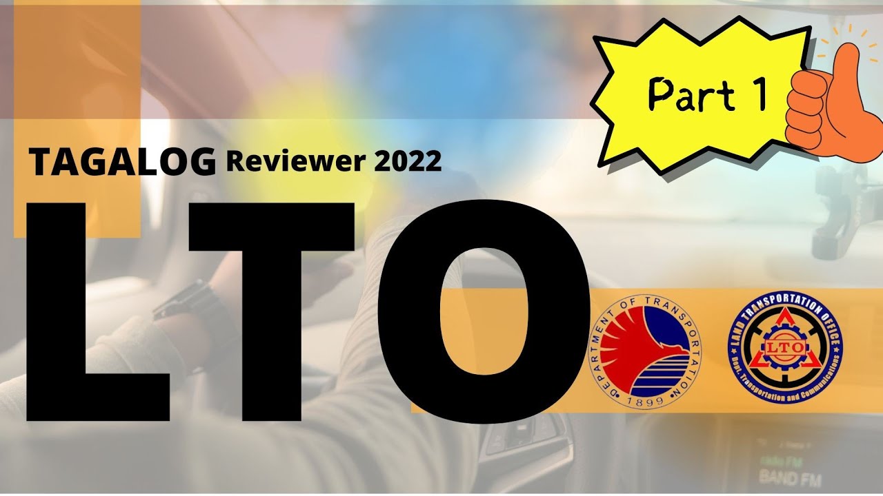 LTO Tagalog Test Reviewer; PART 1 With English subtitle - YouTube