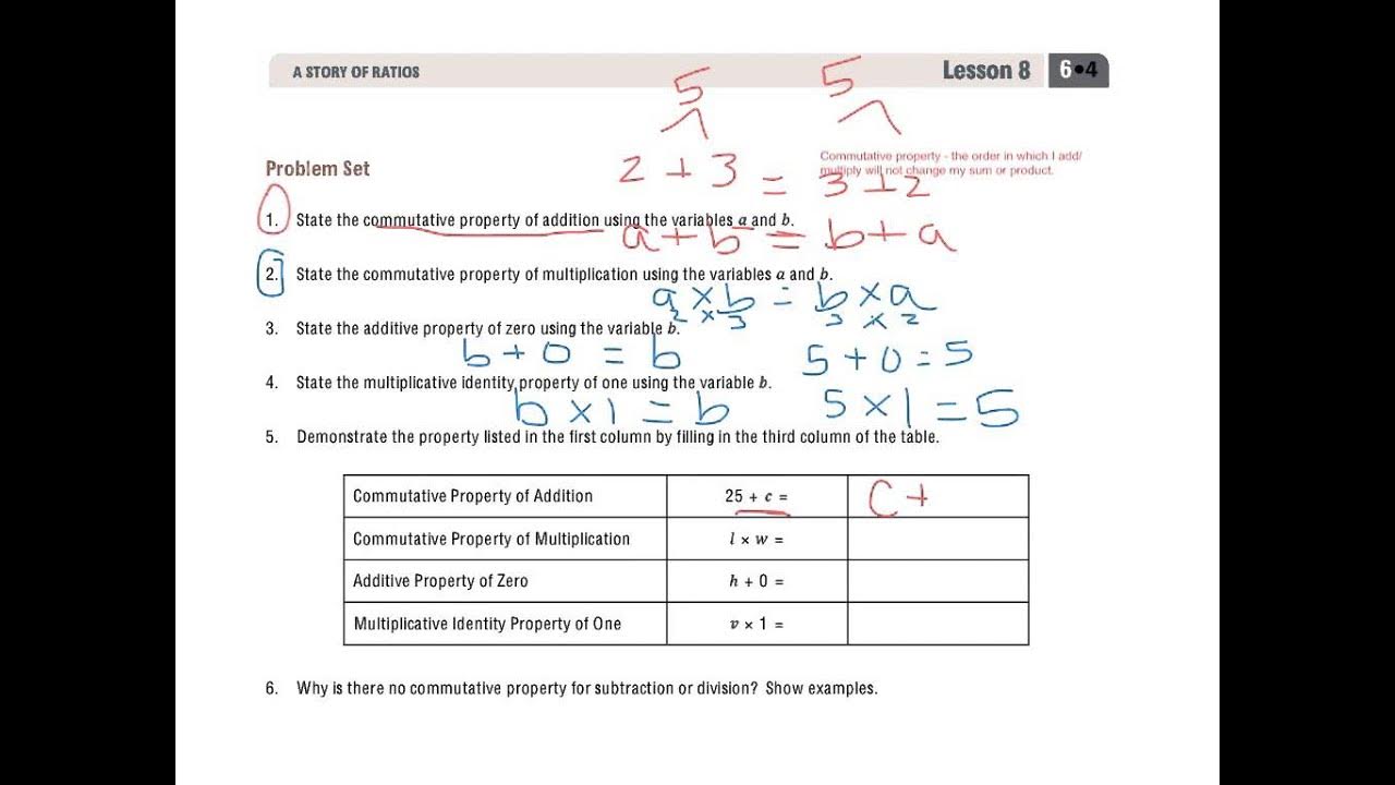 Grade 6 Module 4 Lesson 8 Problem Set - YouTube