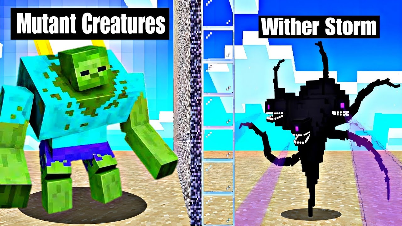 WITHER STORM VS ALL NEW MUTANT CREATURES/BOSSES - YouTube