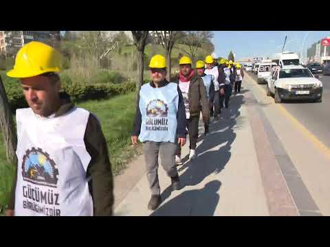 Doruk Madencilik işçileri, Enerji ve Tabii Kaynaklar Bakanlığı'na yürüyor