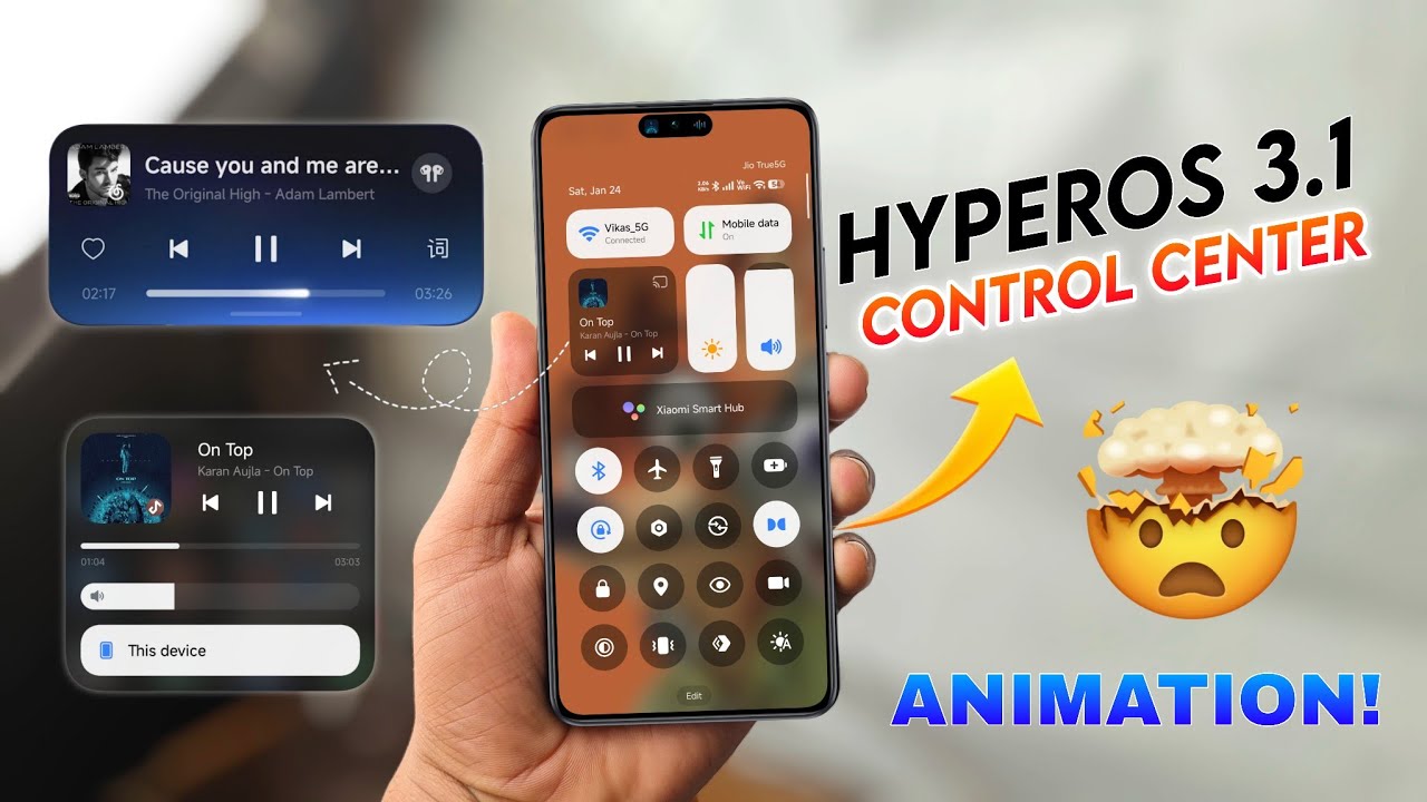 HyperOS 3.1 New Control Center With New Hyper Island Animation 🔥 ...