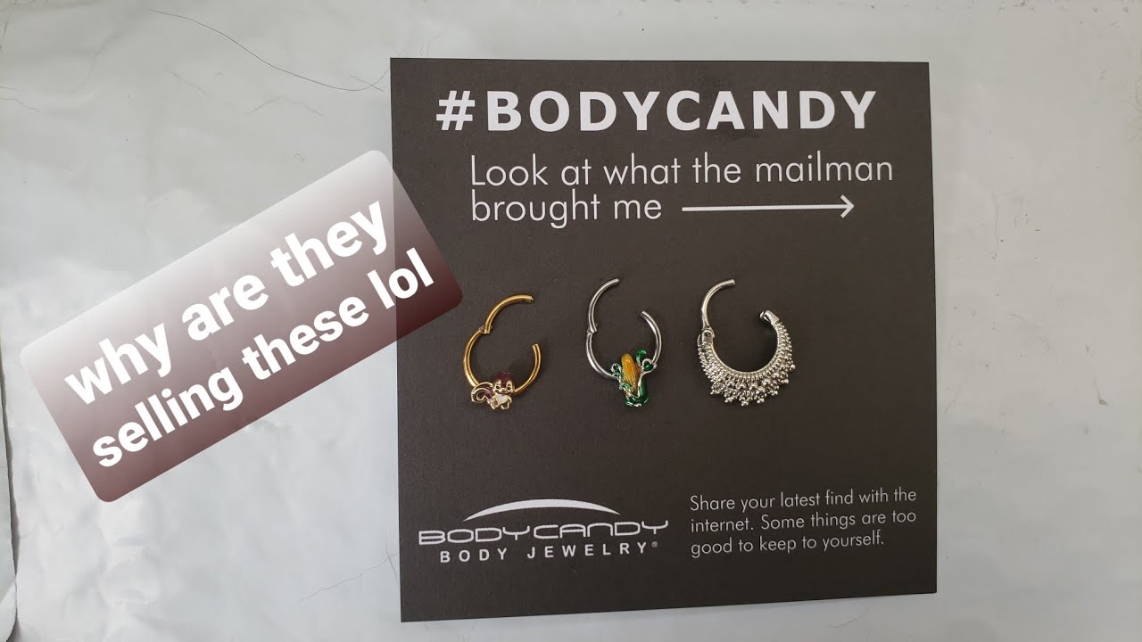 trying on the weirdest septum rings from Body Candy (and opening other ...