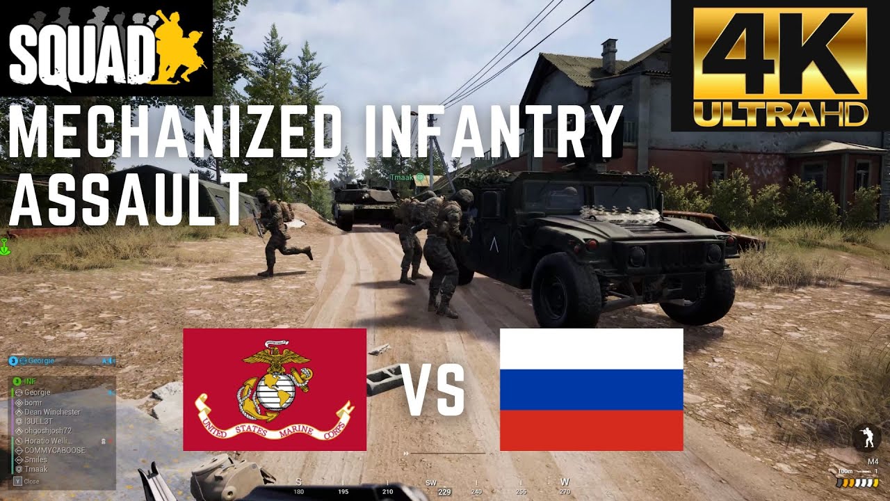 Squad - USMC Mechanized Steamroll - Black Coast - (4K) - YouTube
