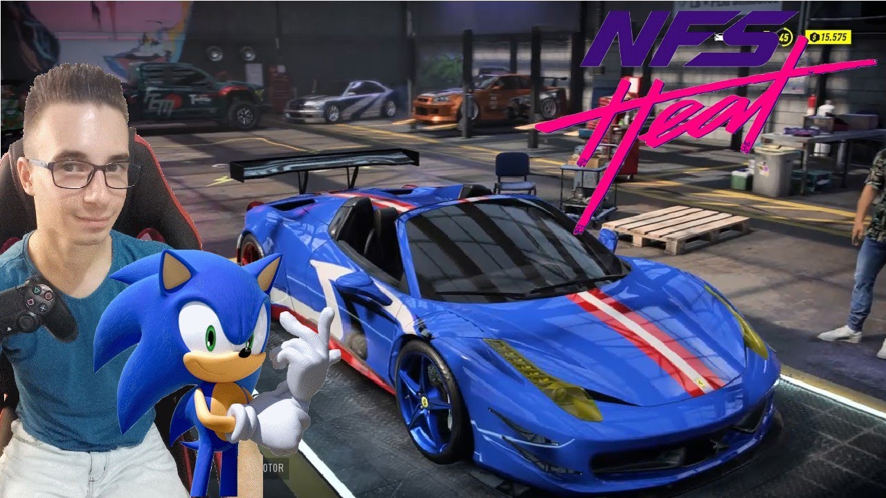 TUNEI UMA FERRARI COM O TEMA DO SONIC - NEED FOR SPEED HEAT - YouTube