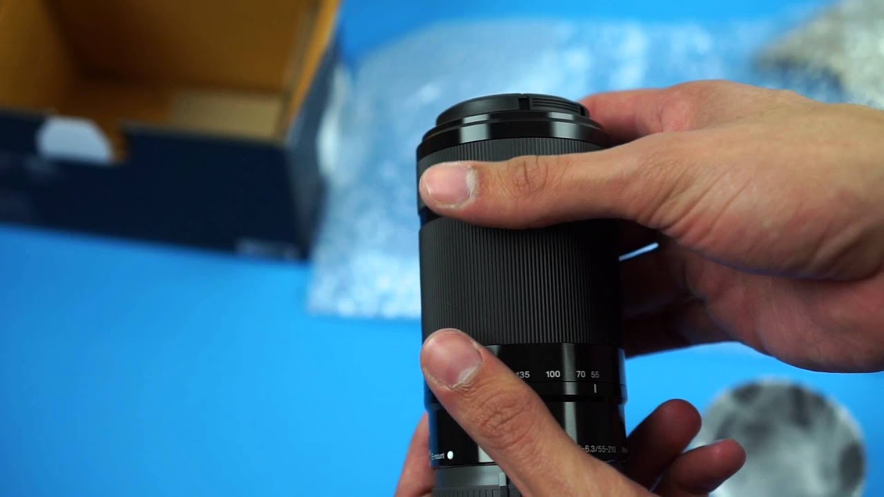 Sony E 55-210mm E-mount Zoom Lens Unboxing - YouTube