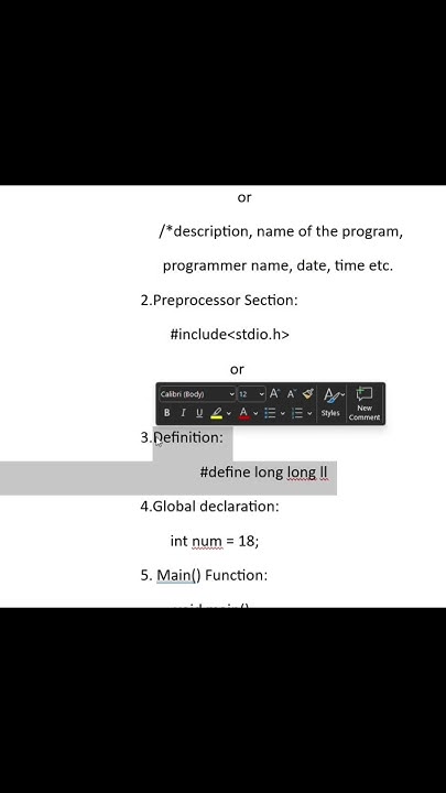 Structure of a C program # C language part 1#keep coding - YouTube
