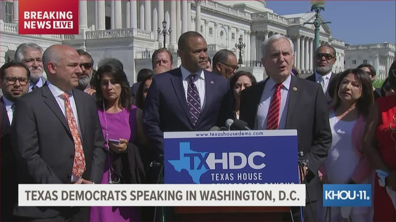 Texas House Democrats speak in DC on voting rights - YouTube