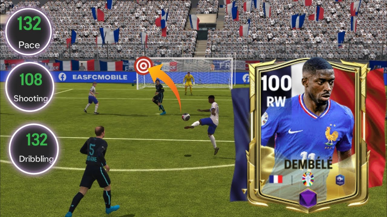 97 Ovr Euro Dembele is the only RW you need in fc mobile - YouTube