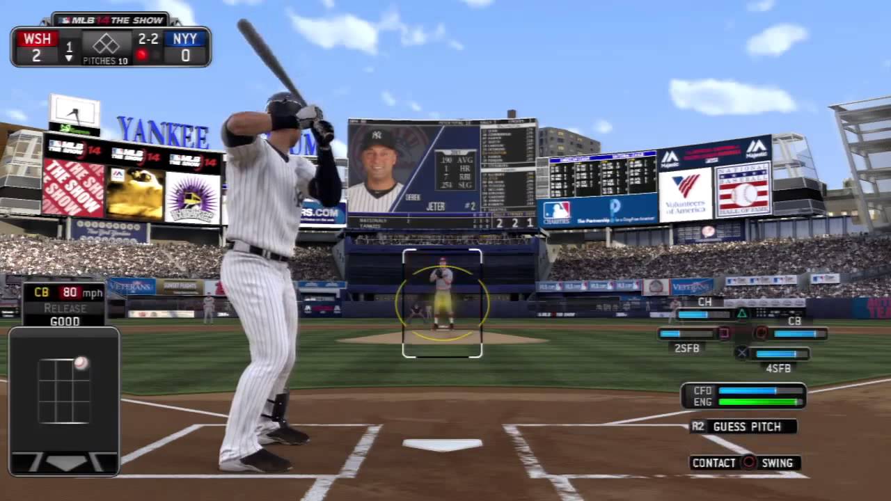 MLB 14 The Show - Yankees vs Nationals PS4 Gameplay - YouTube