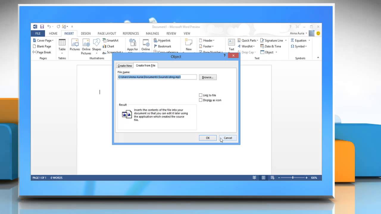 How To Insert A Sound File In Microsoft Word 2013 Document On Windows how-to-insert-a-sound-file-in-microsoft-word-2013-document-on-windows