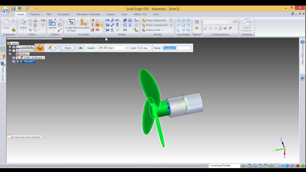 How to create rotational motor animation - YouTube