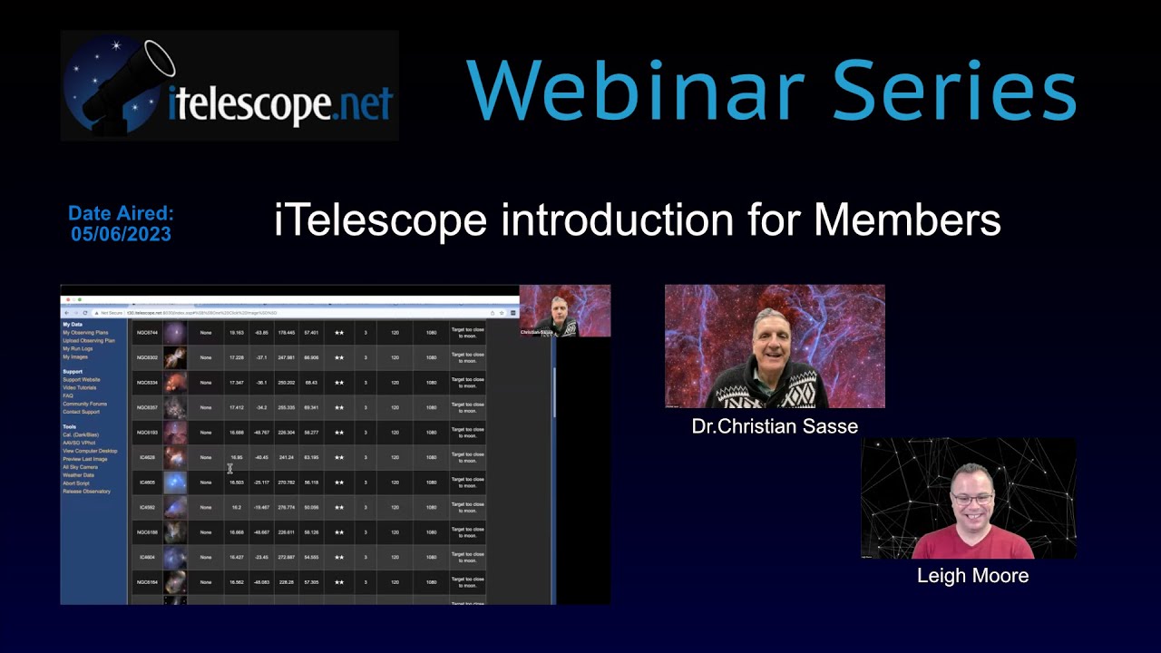 iTelescope introduction for Members - YouTube