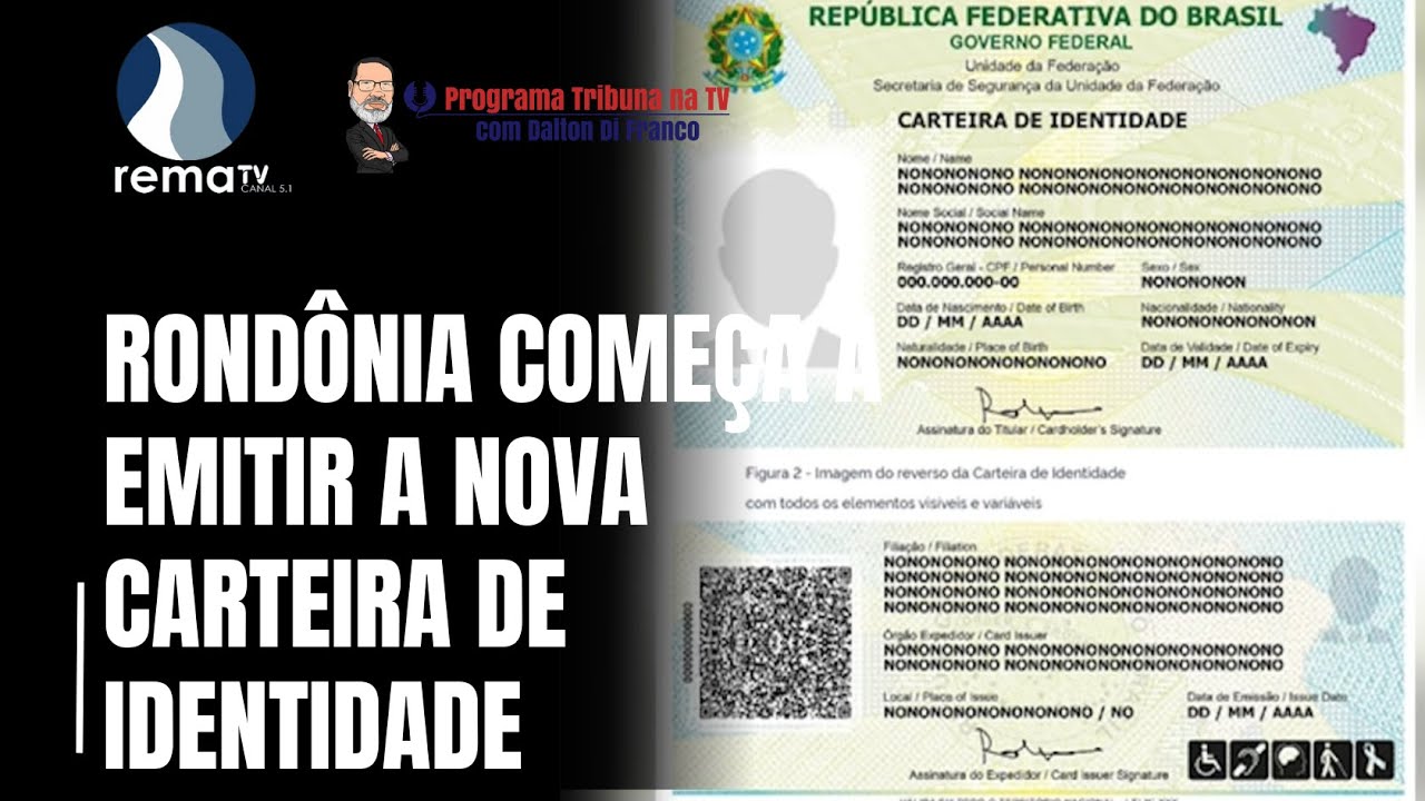 Rondônia começa a emitir a nova carteira de identidade - YouTube