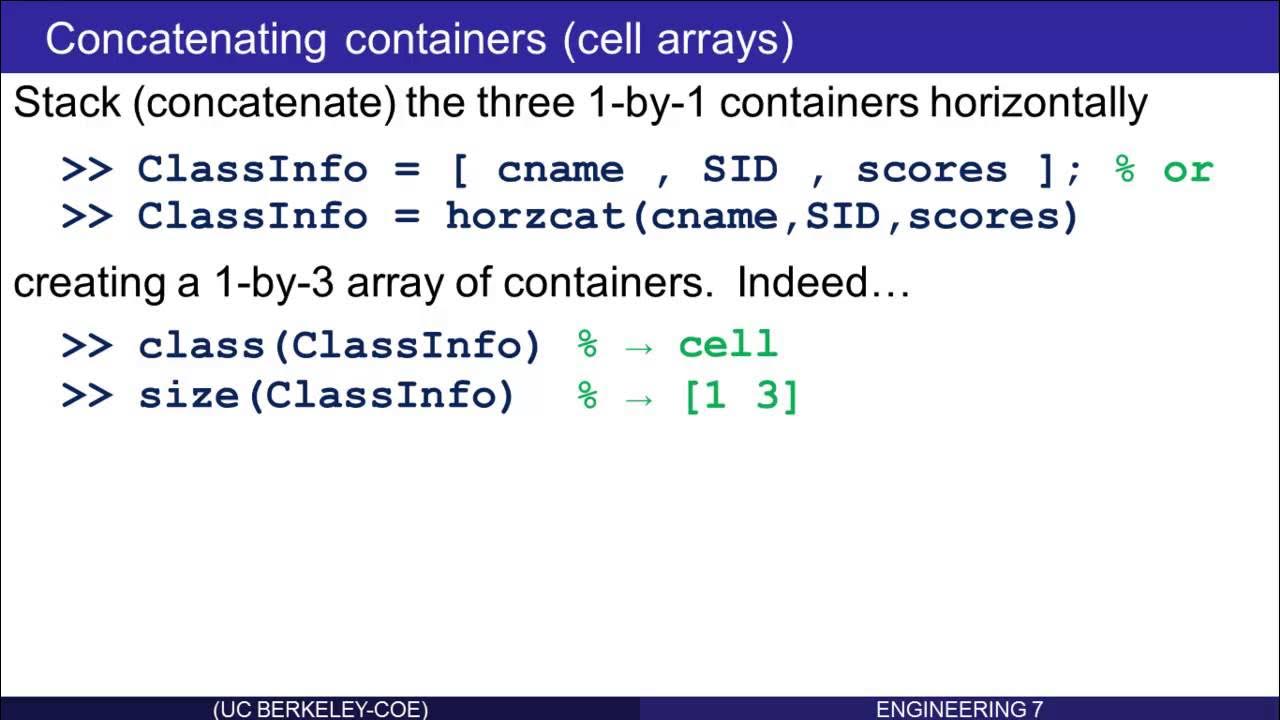 Cell and Struct Arrays in Matlab: Part 2 (of 16) - YouTube
